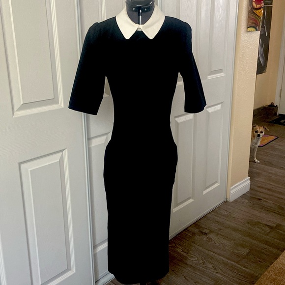 Unique Vintage | Dresses | Wednesday Addams Halloween Fitted Pinup ...